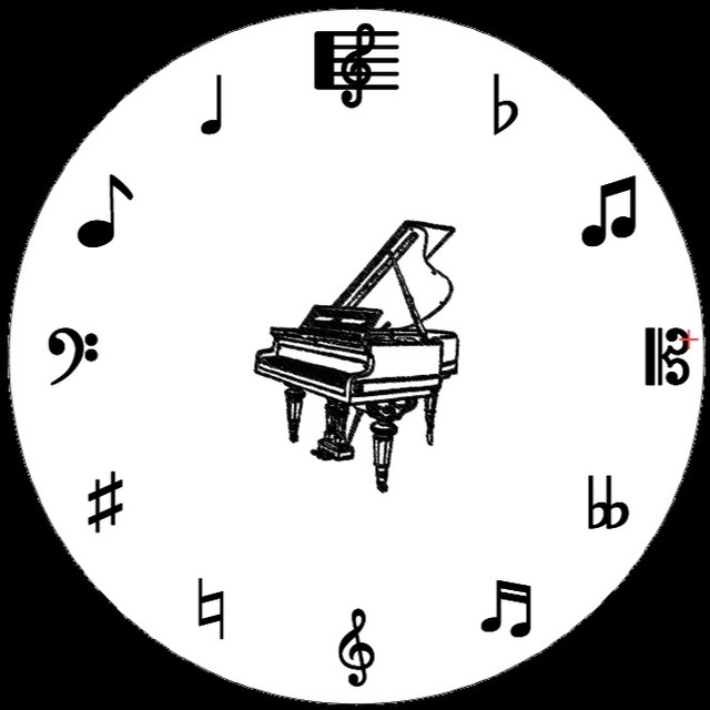 Piano Clock - Double A Engraving